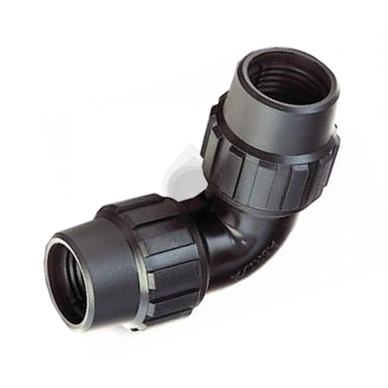 Codo de p.e. polietileno negro