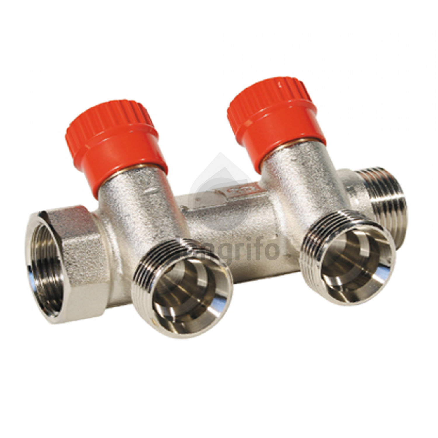 Colector distribuidor 3/4" de calefacción con valvulas