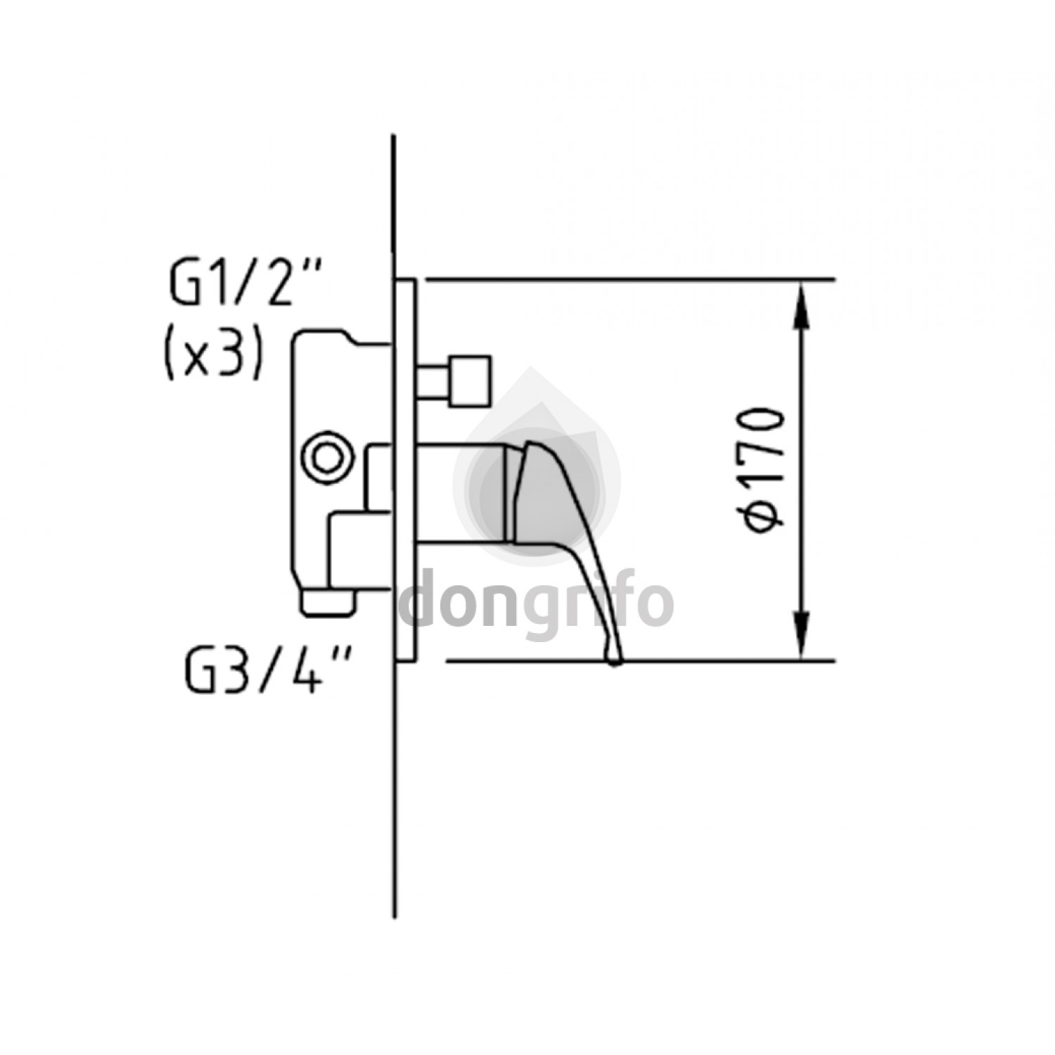 ducha empotrar inversor clv-98456 dongrifo