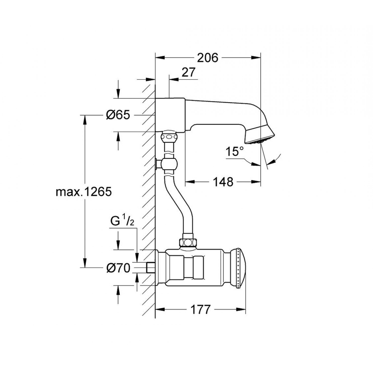 grohe contromix 36117000 Columna de ducha Temporizada