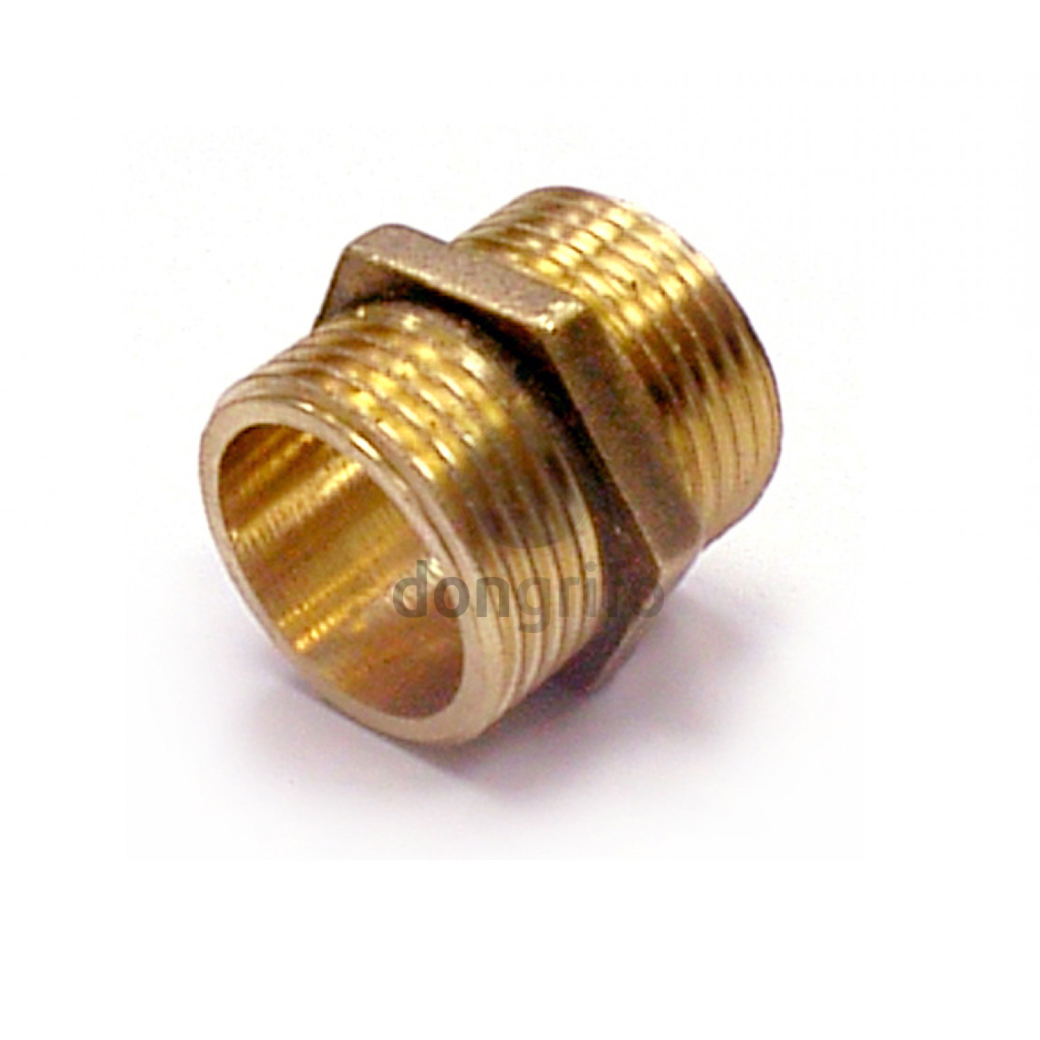 Machon doble de laton rosca macho