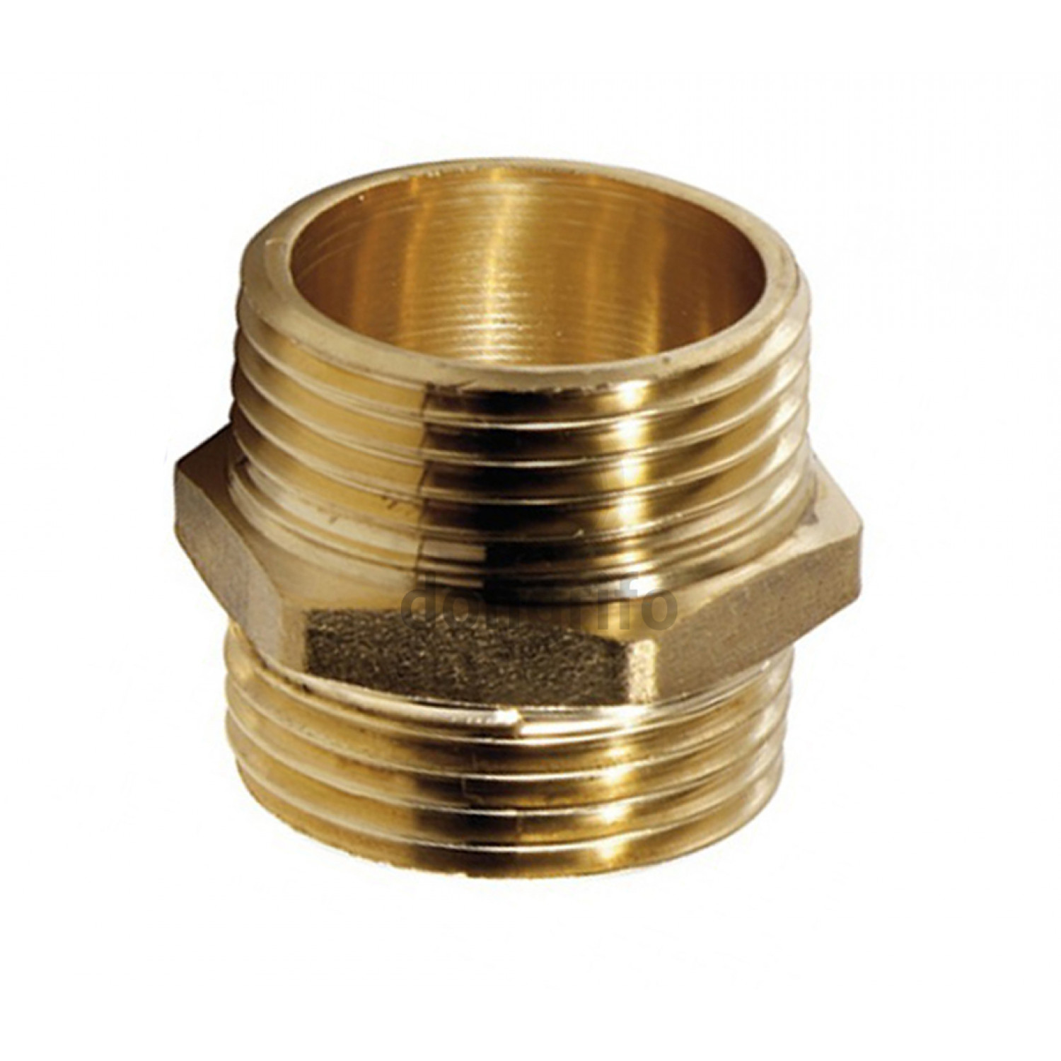 Machon doble de laton rosca macho